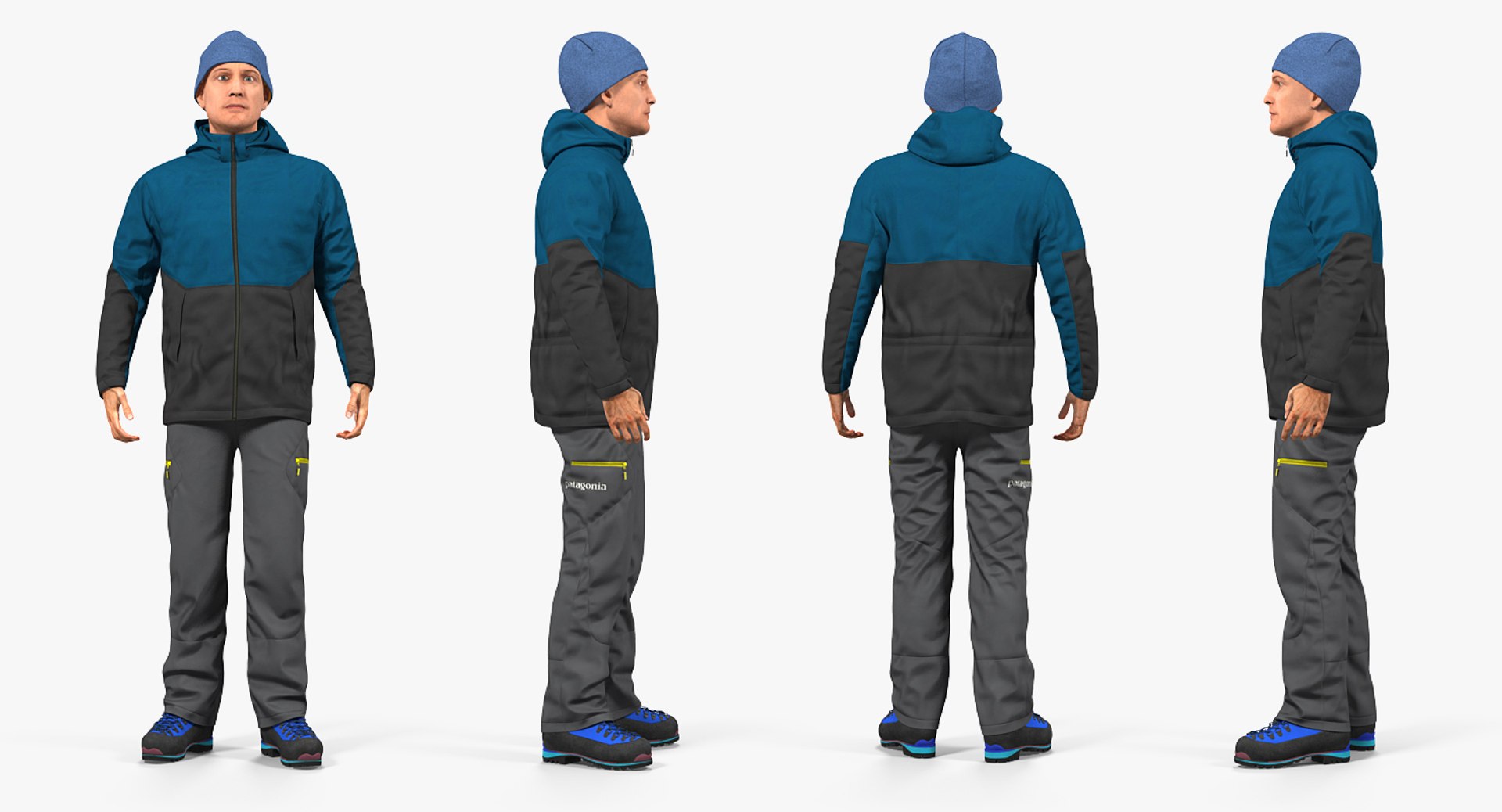 3D winter men sportswear standing model - TurboSquid 1267813