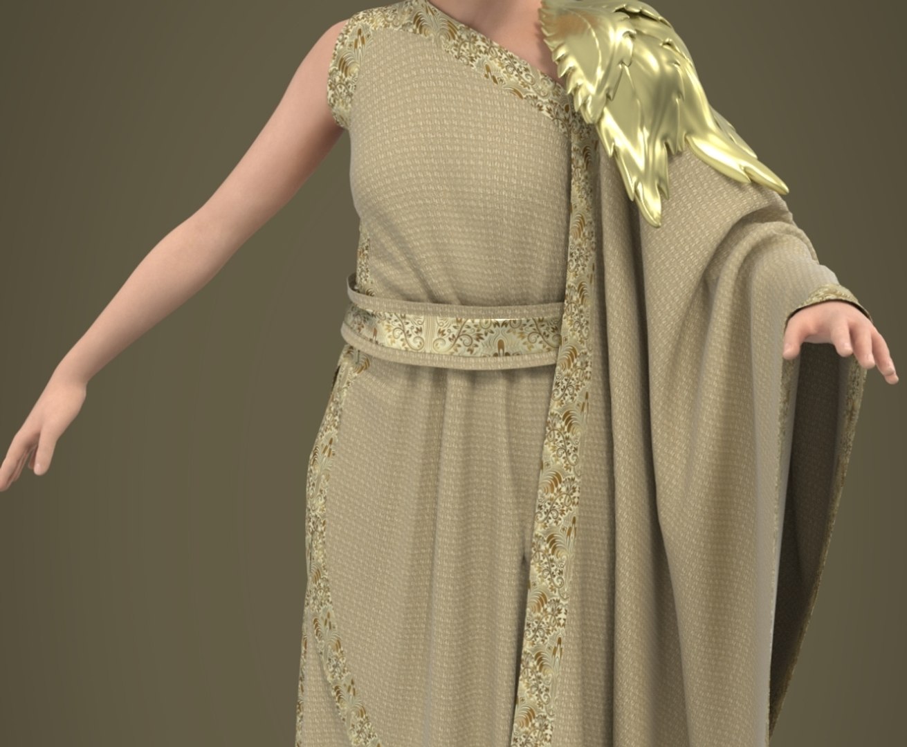 Roman Woman Stola 3D Model - TurboSquid 1838687