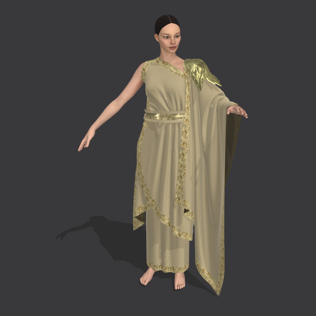 Roman Woman Stola 3D Model - TurboSquid 1838687