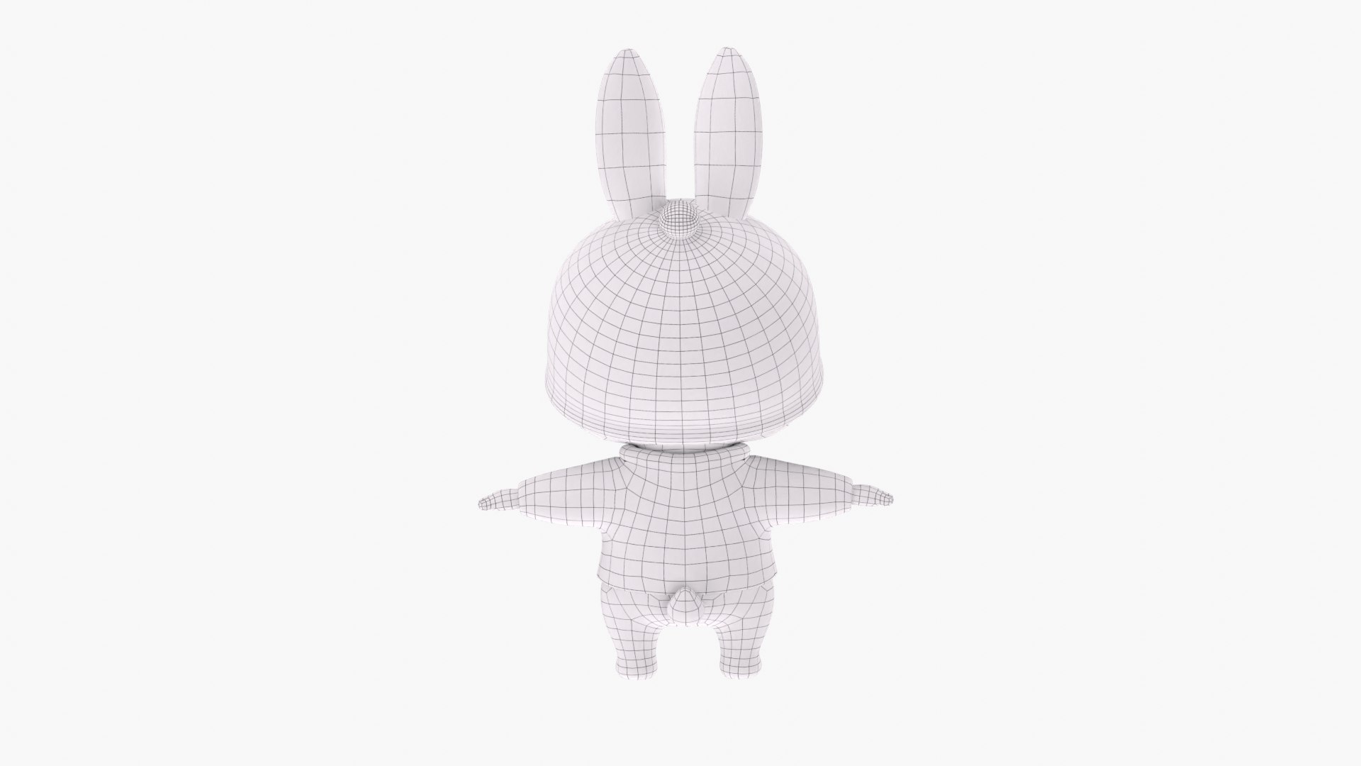 Cute Little Rabbit Cartoon Model - TurboSquid 2261234