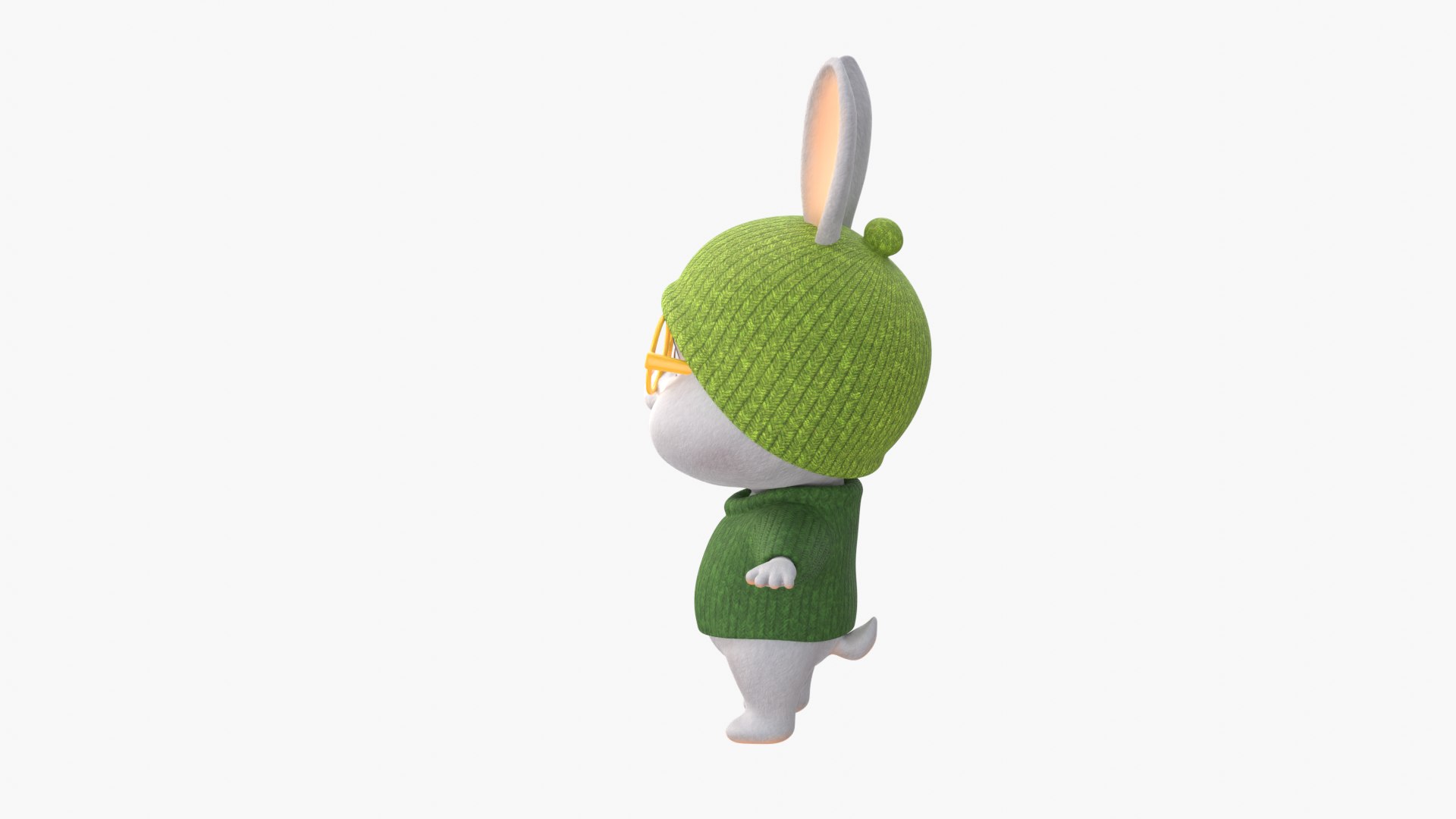 Cute Little Rabbit Cartoon Model - TurboSquid 2261234