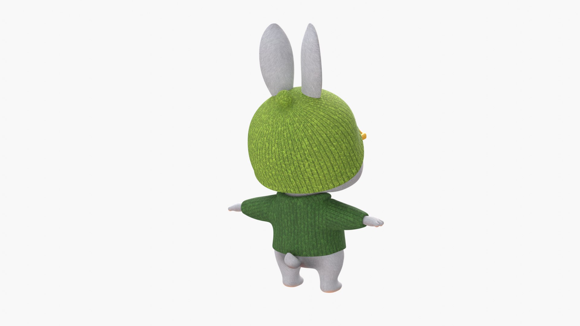 Cute Little Rabbit Cartoon Model - TurboSquid 2261234