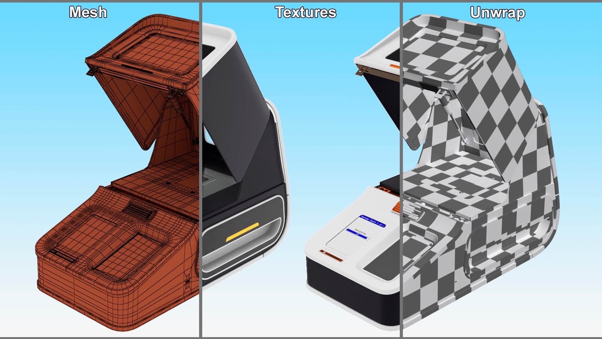 Precious Metals Analyzer With Gold Bar 3D Model - TurboSquid 2385624