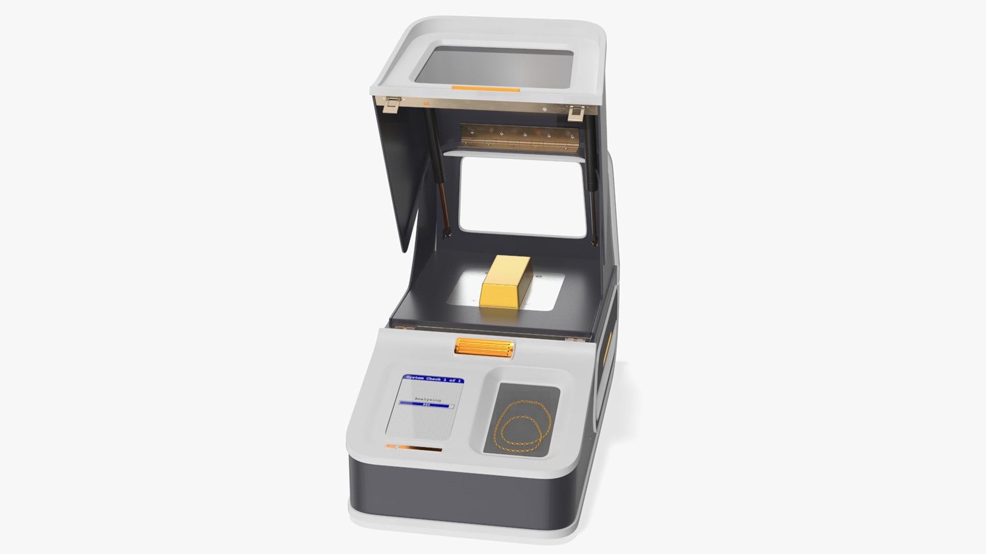 Precious Metals Analyzer With Gold Bar 3D Model - TurboSquid 2385624