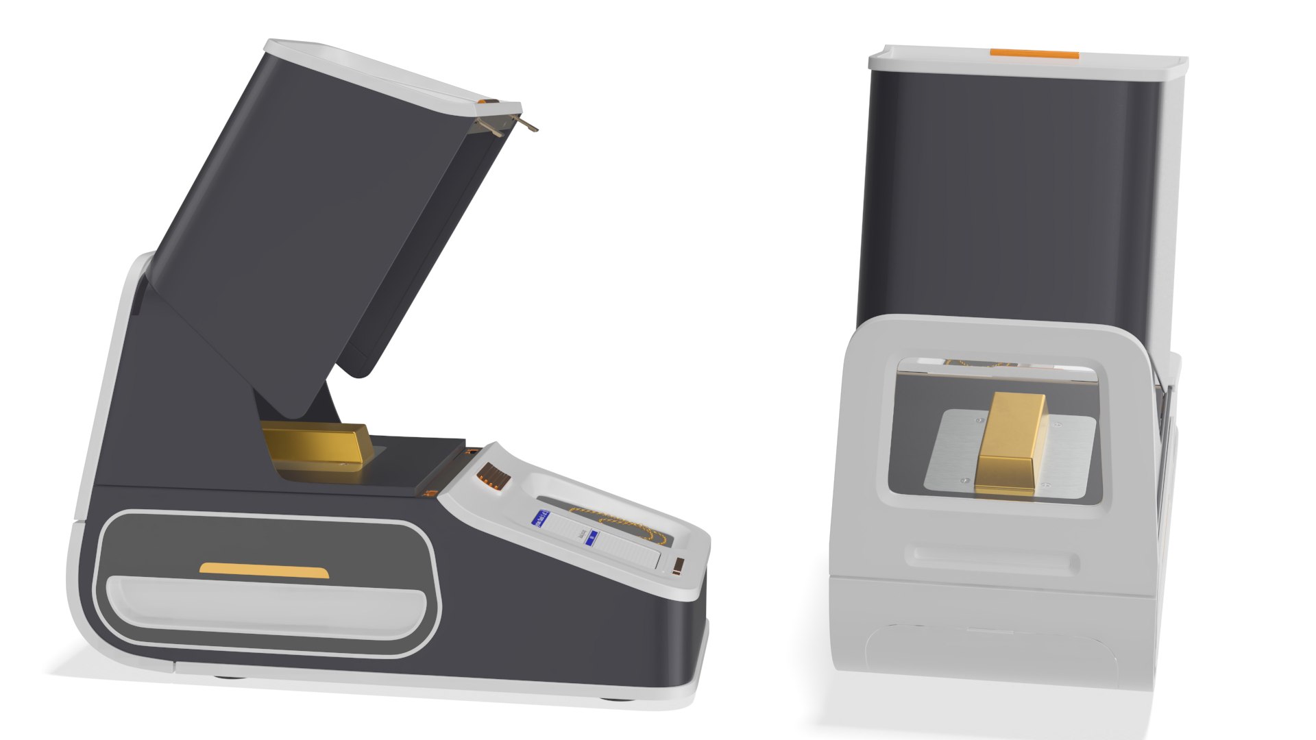 Precious Metals Analyzer With Gold Bar 3D Model - TurboSquid 2385624