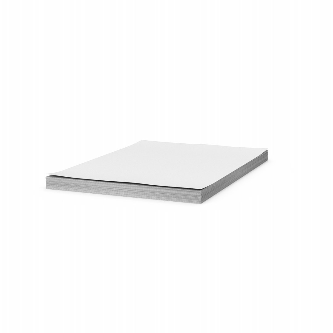 Stack Of A4 Format Papers Model - TurboSquid 1853513