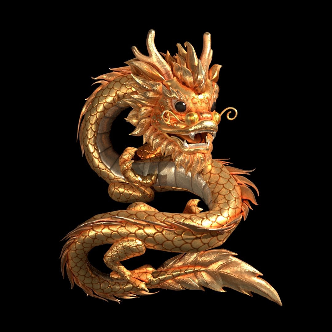 3D Dragon Cartoon Newyear Loong - TurboSquid 2280012