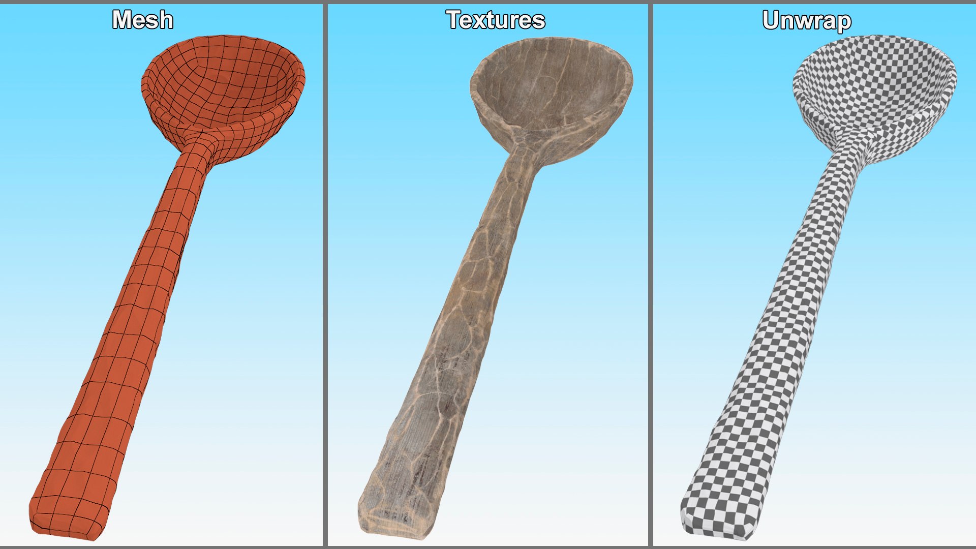 Wooden Spoons Collection 3D Model - TurboSquid 2166863