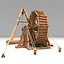 Wood Roman Crane 3d Model