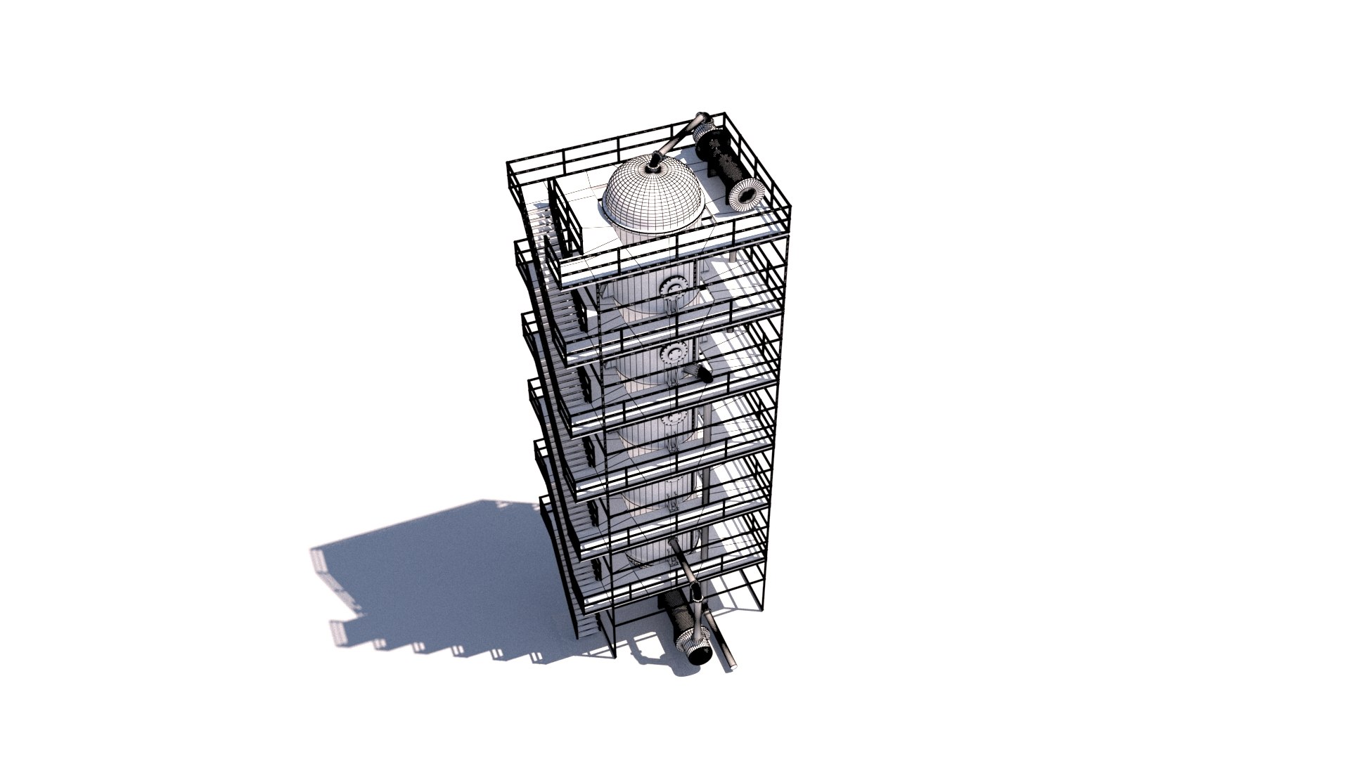 Refinery Distillation Column 3D - TurboSquid 2018276