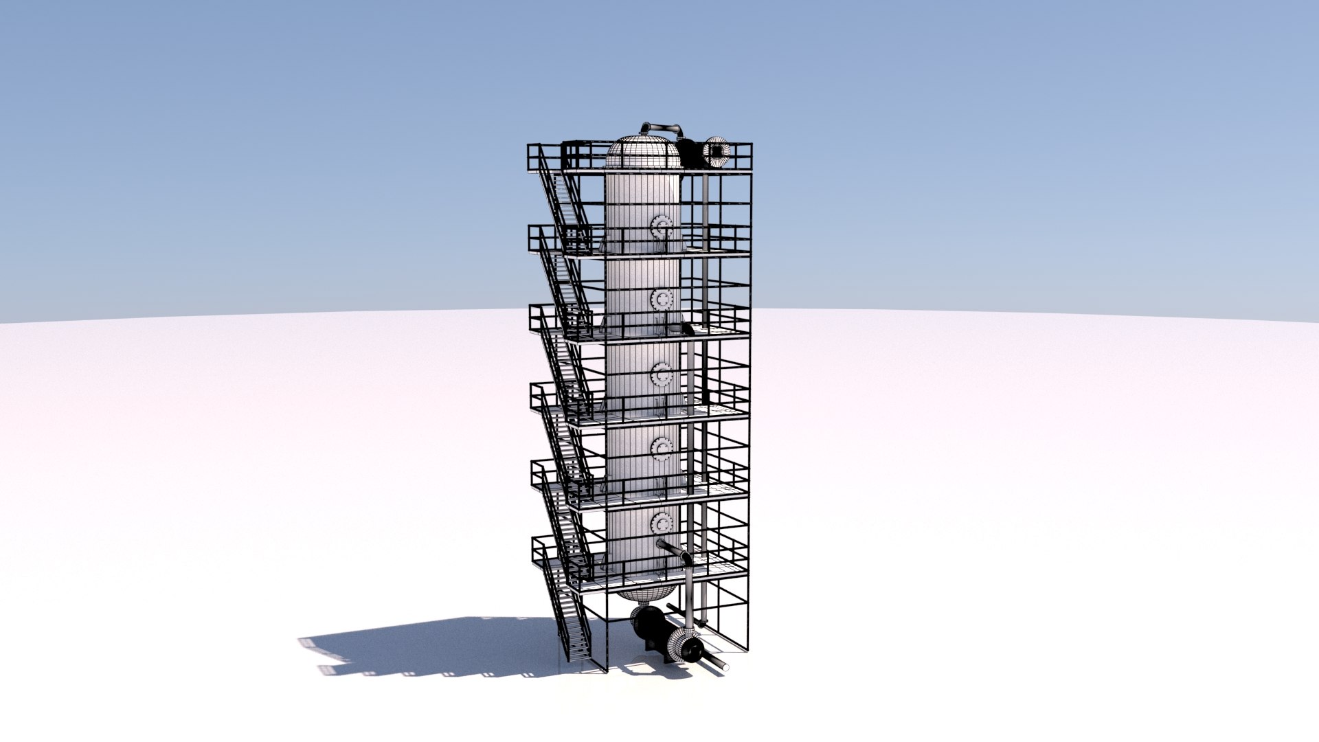 Refinery Distillation Column 3D - TurboSquid 2018276