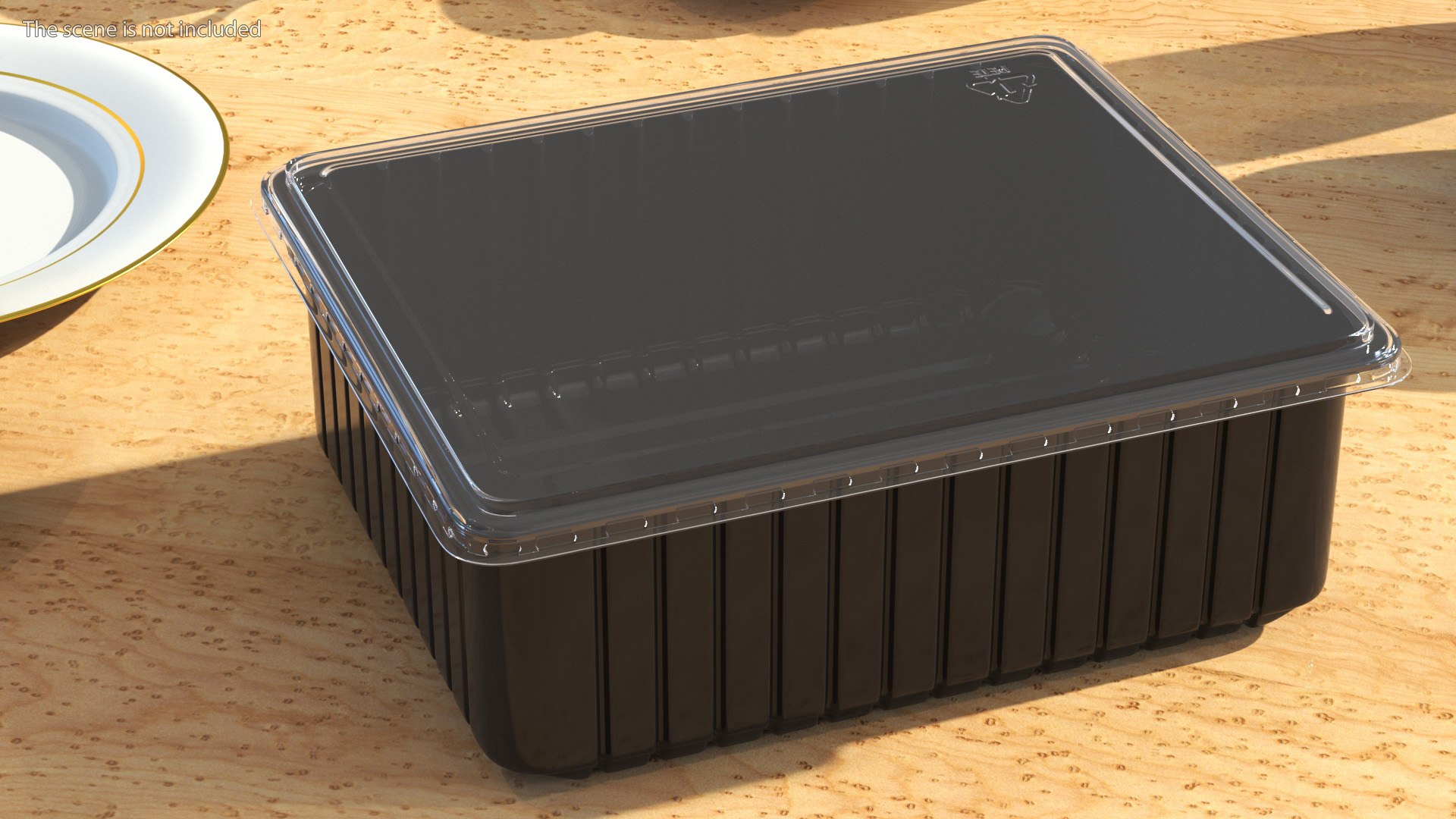 3D Rectangular Plastic Food Tray With Lid 32x26cm Model - TurboSquid 1956094