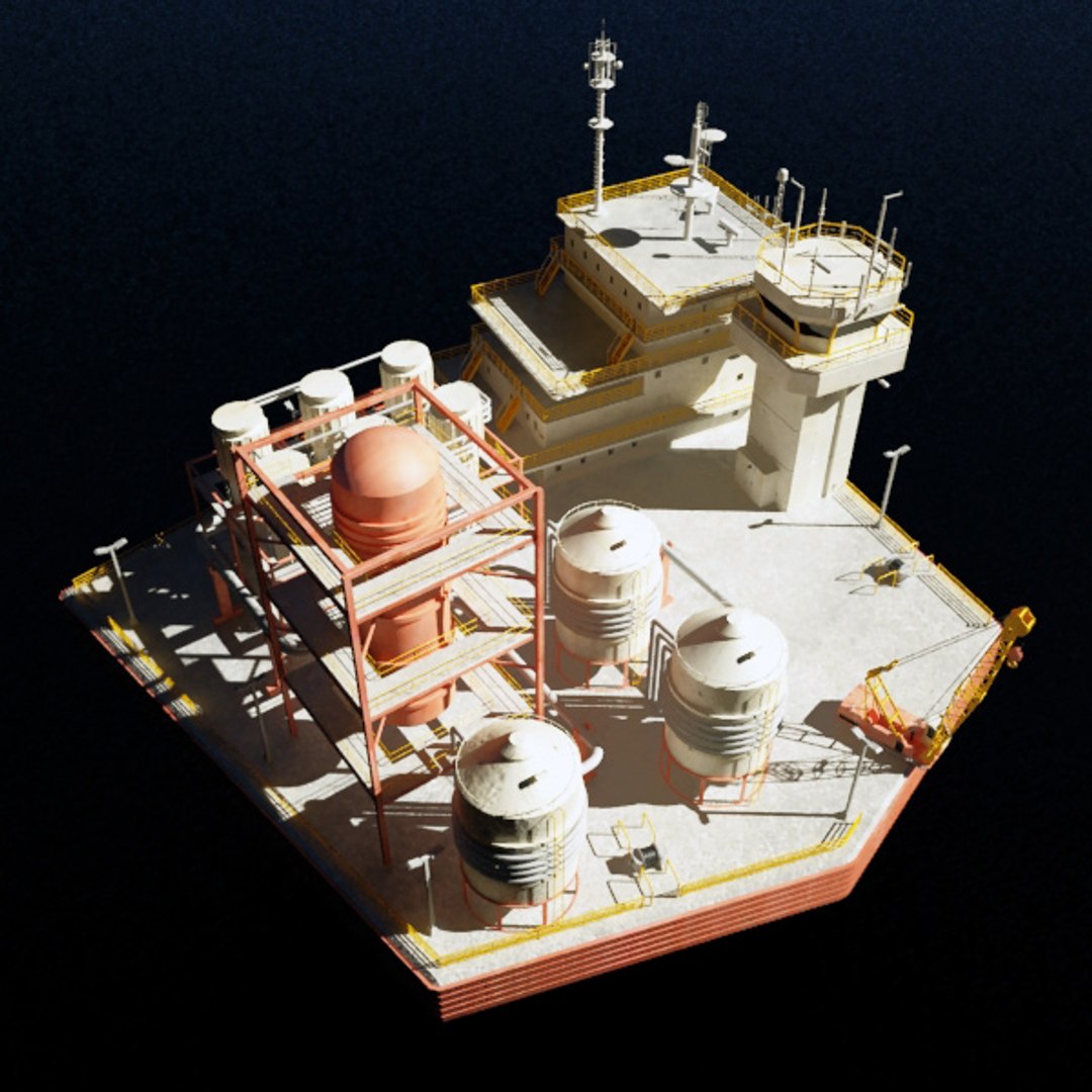 3d Model Mobile Offshore Production Units