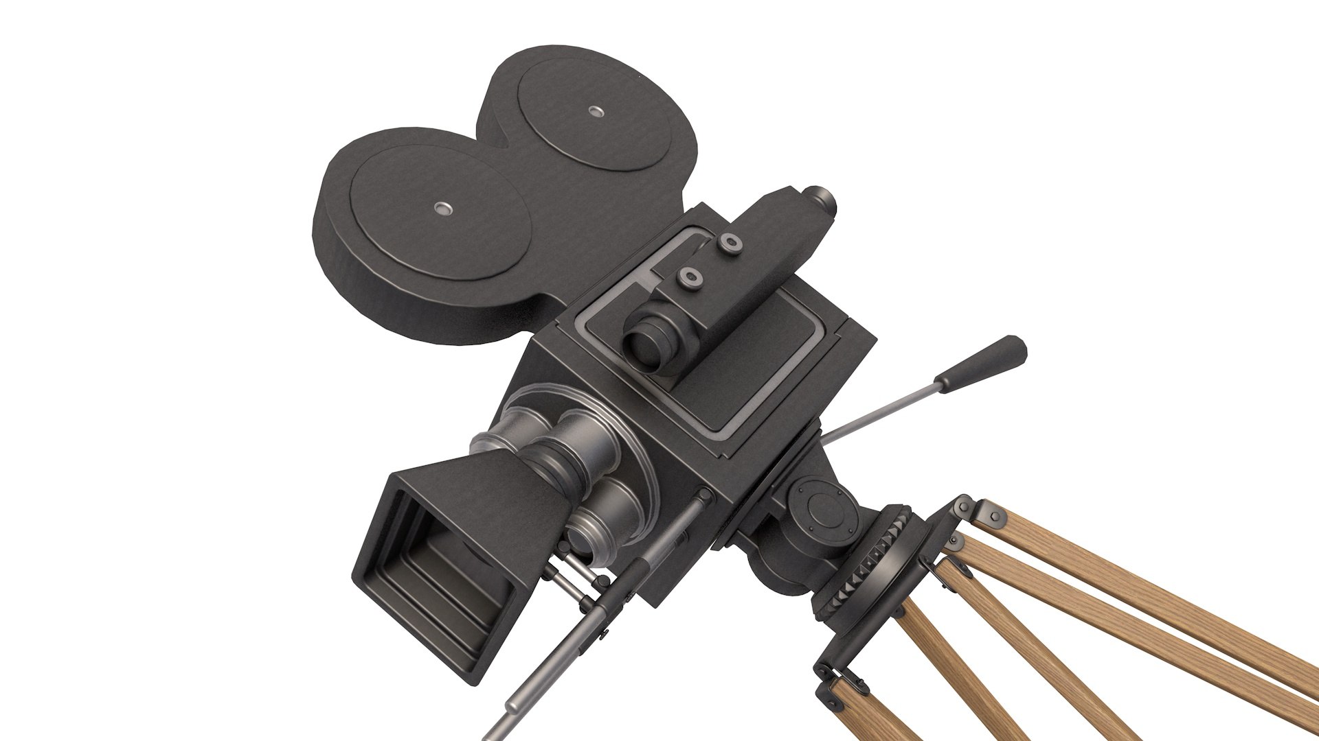 3D Vintage Video Camera And Tripod Model - TurboSquid 1972394