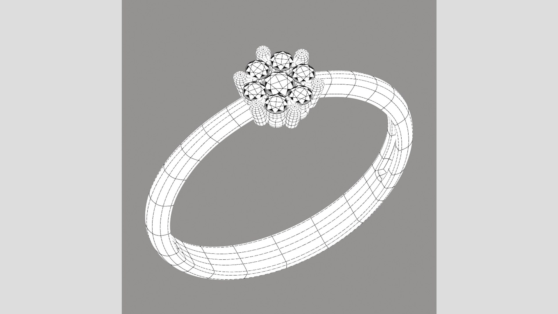 Illusion Setting Gold Ring 3D Model - TurboSquid 1861450