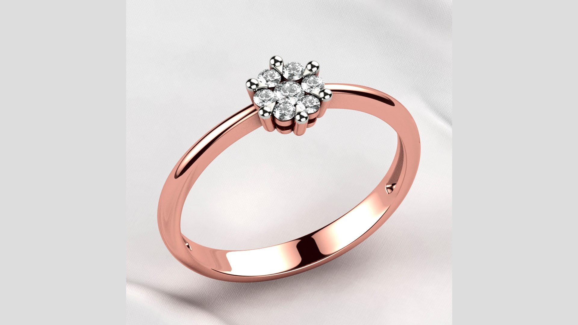 Illusion Setting Gold Ring 3D Model - TurboSquid 1861450