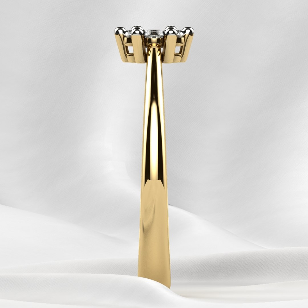 Illusion Setting Gold Ring 3D Model - TurboSquid 1861450