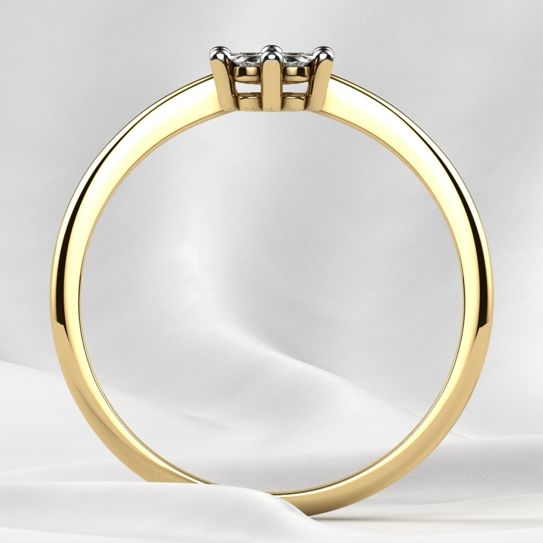 Illusion Setting Gold Ring 3D Model - TurboSquid 1861450