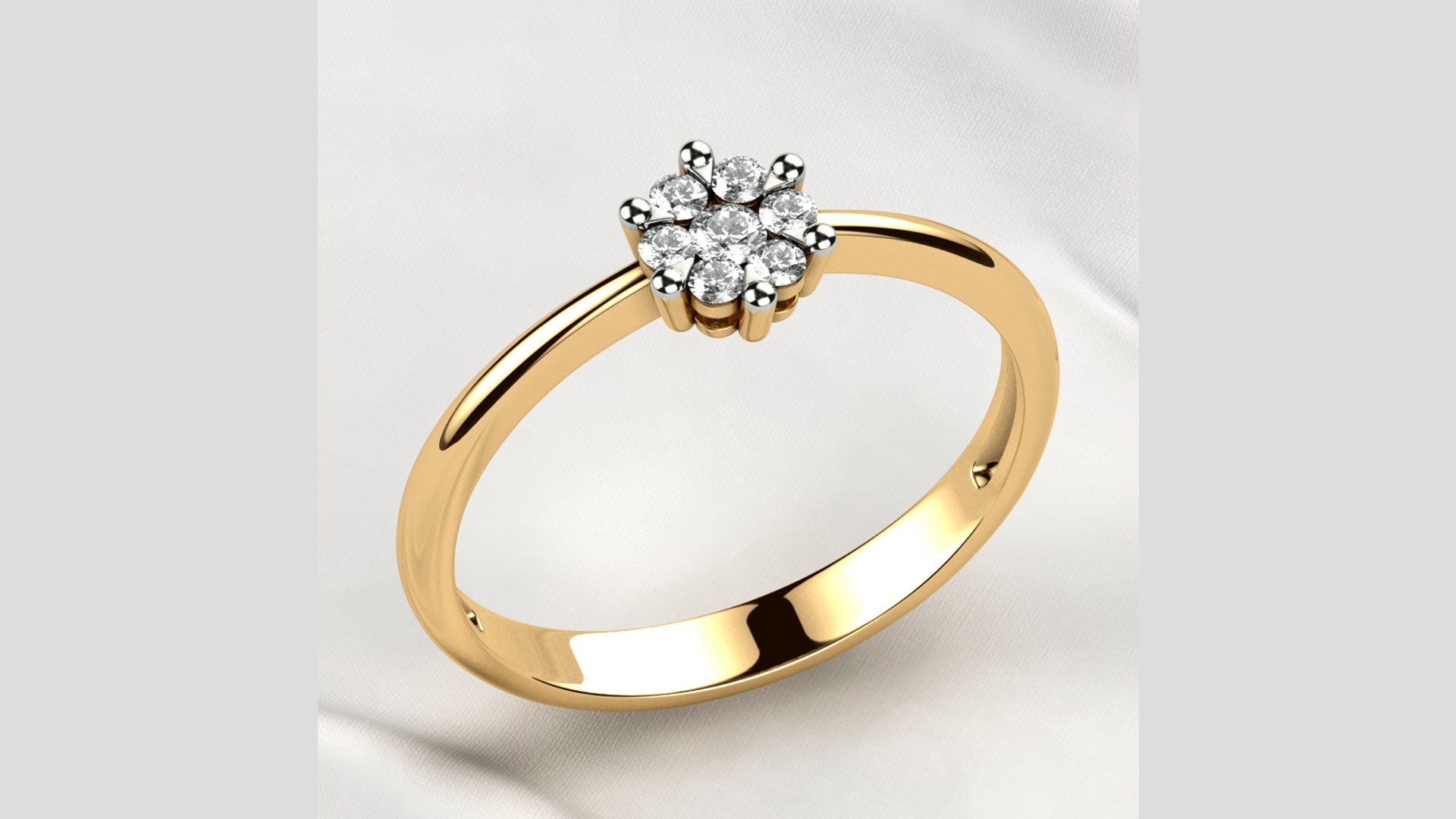 Illusion Setting Gold Ring 3D model - TurboSquid 1861450