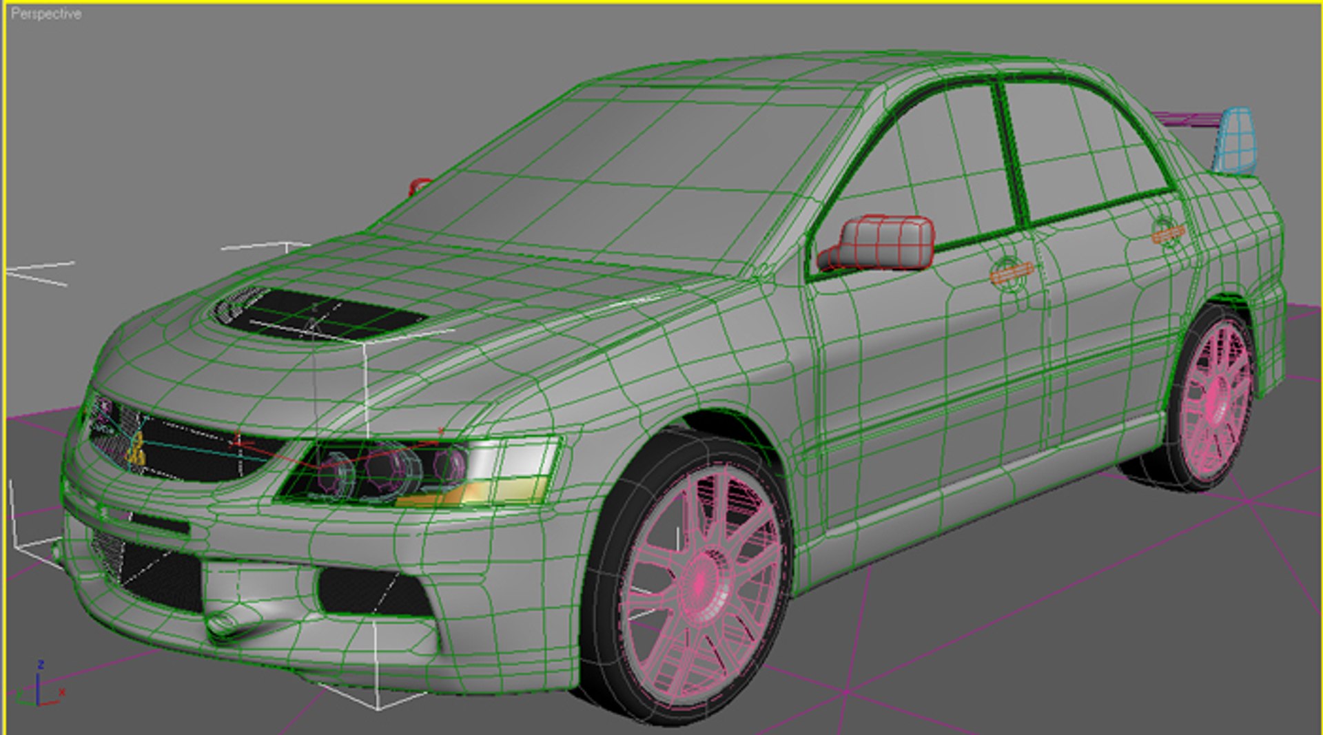 Mitsubishi Lancer Evolution 9 3d Model