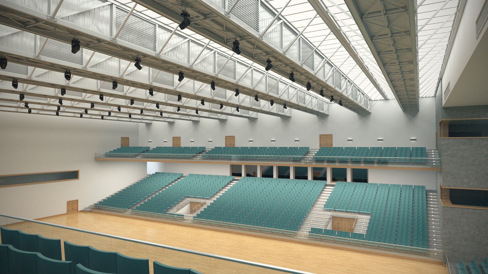 3D Sports Hall - TurboSquid 1519421