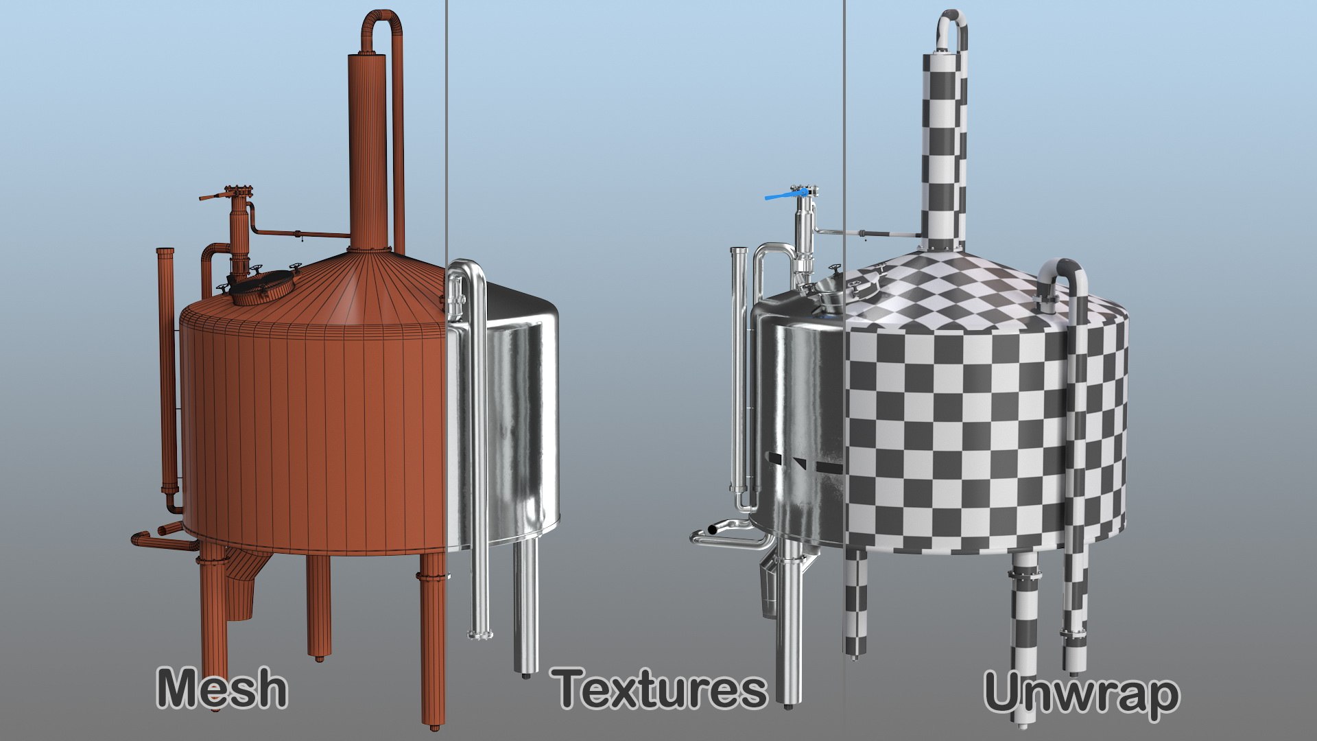 Distillation Tank 3D Model - TurboSquid 1633909