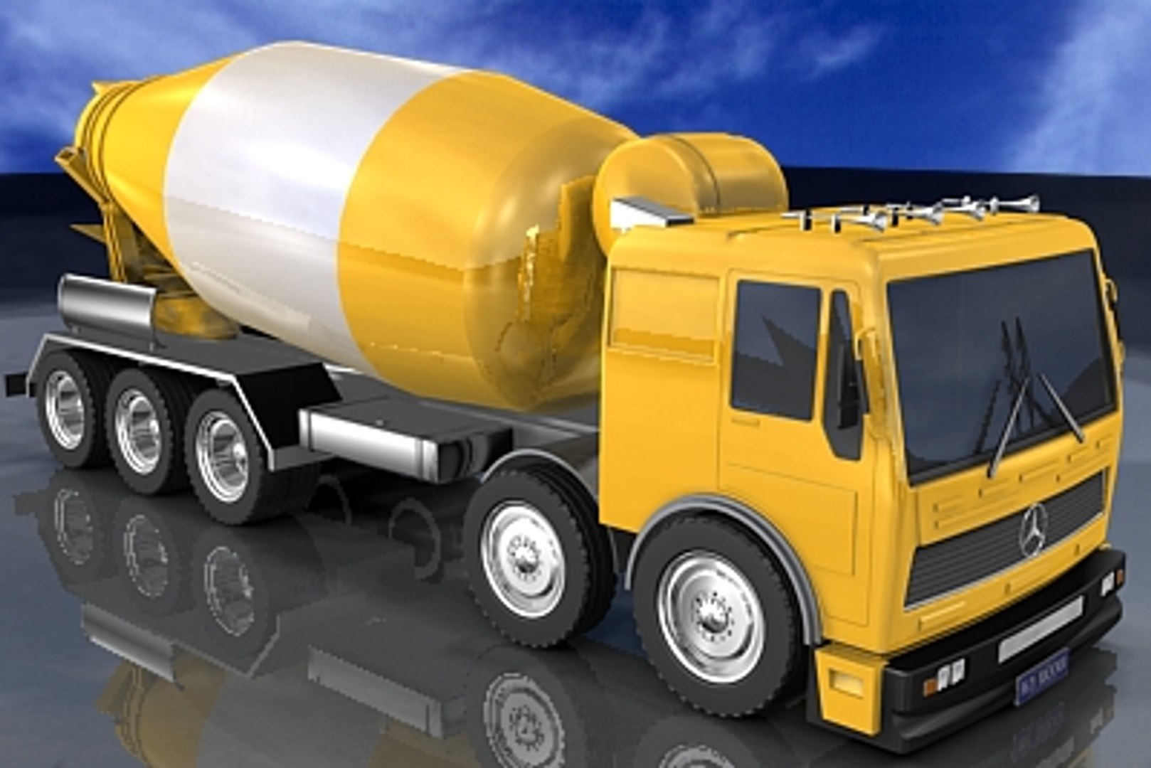 Mixer Truck 3d Model