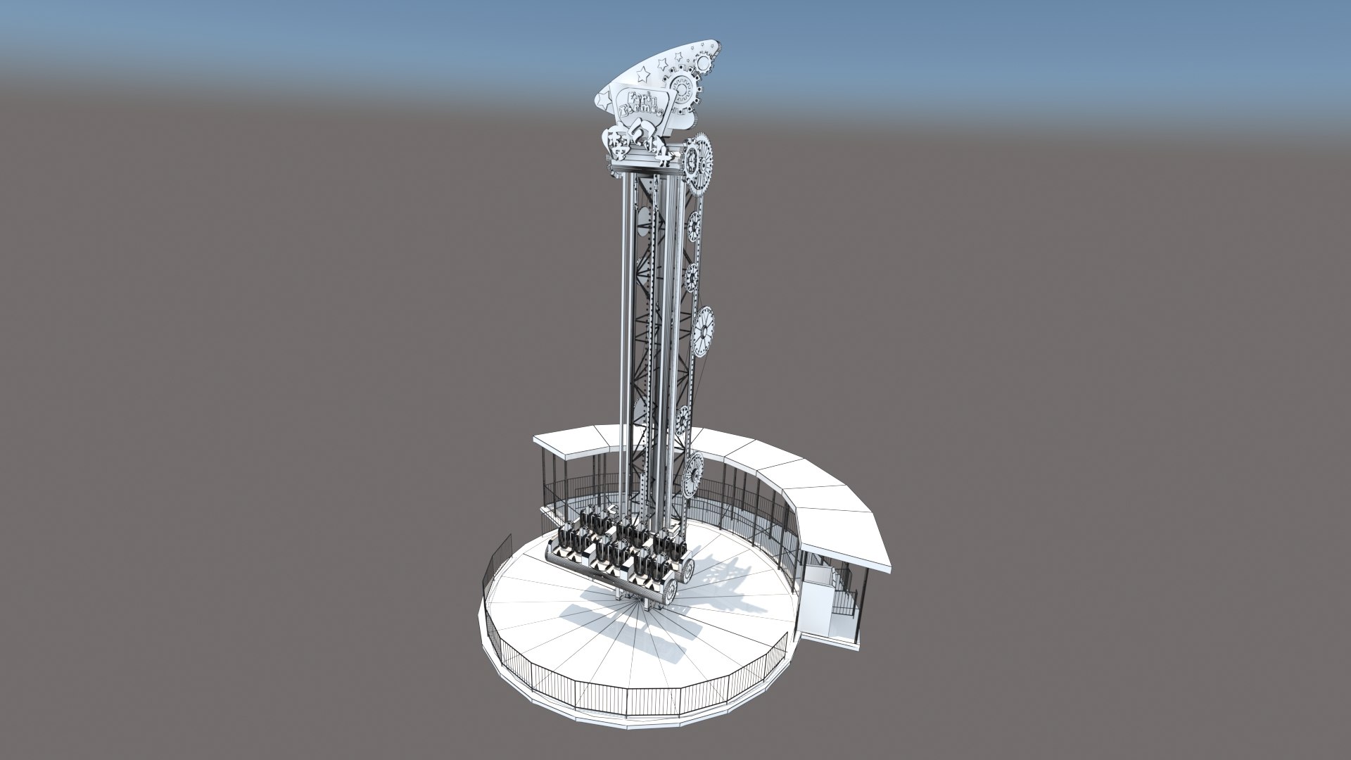 Jumping Frog Drop Tower 3D Model - TurboSquid 2074842