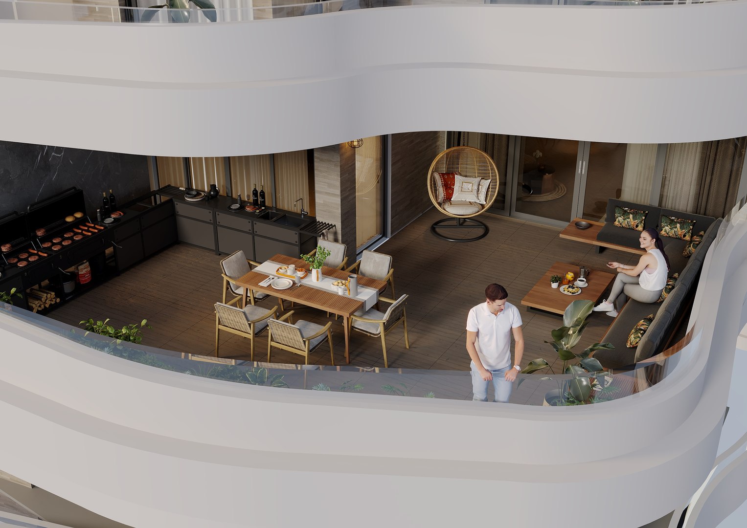 Balcony Design 3D Model - TurboSquid 2298070