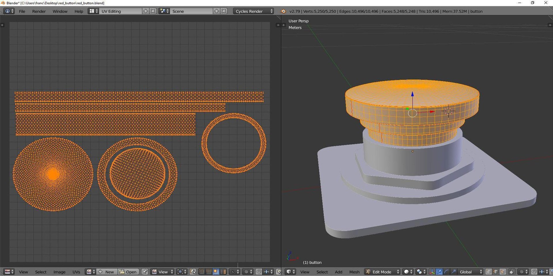 Red Button 3D Model - TurboSquid 1511146