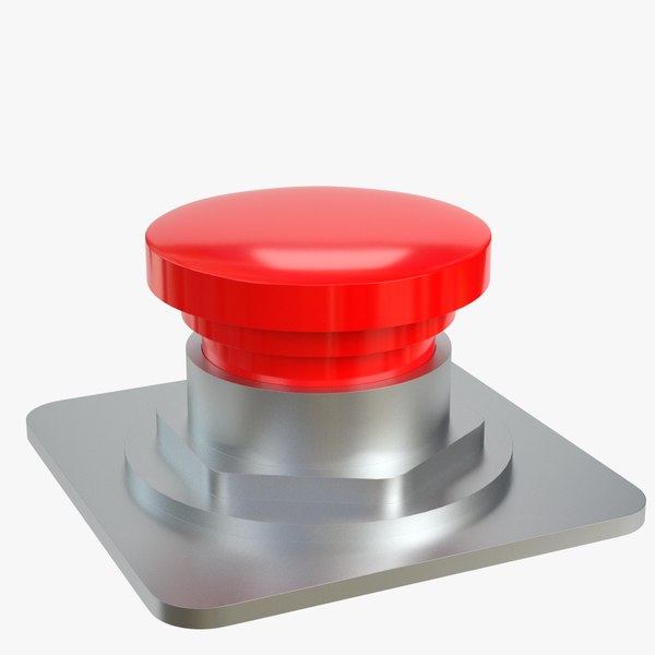 Red button 3D model - TurboSquid 1511146