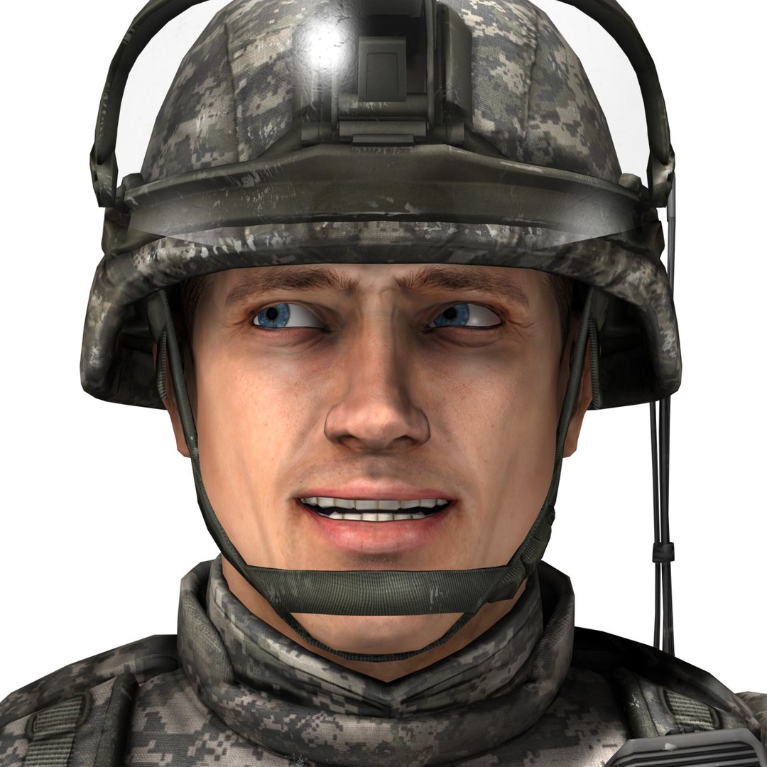 modern soldier 3d model