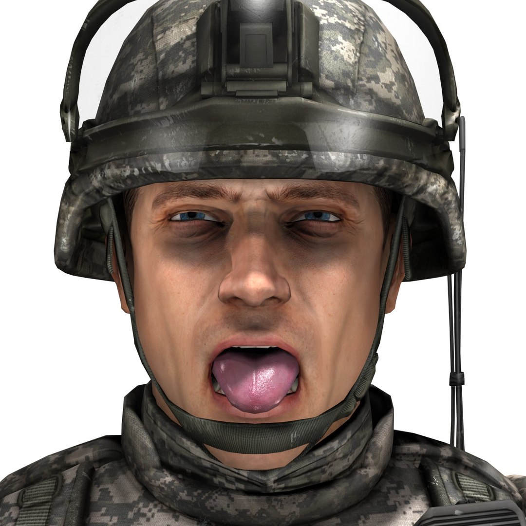 modern soldier 3d model