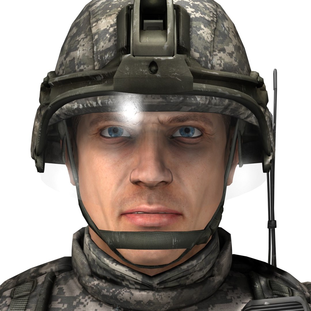 modern soldier 3d model