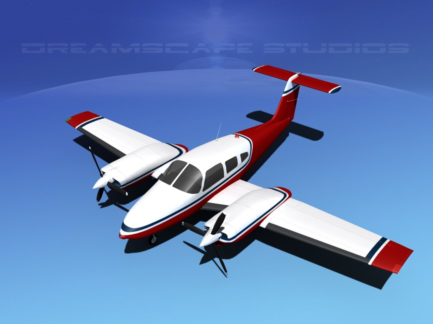 piper seminole pa-44-180t turbo 3d model
