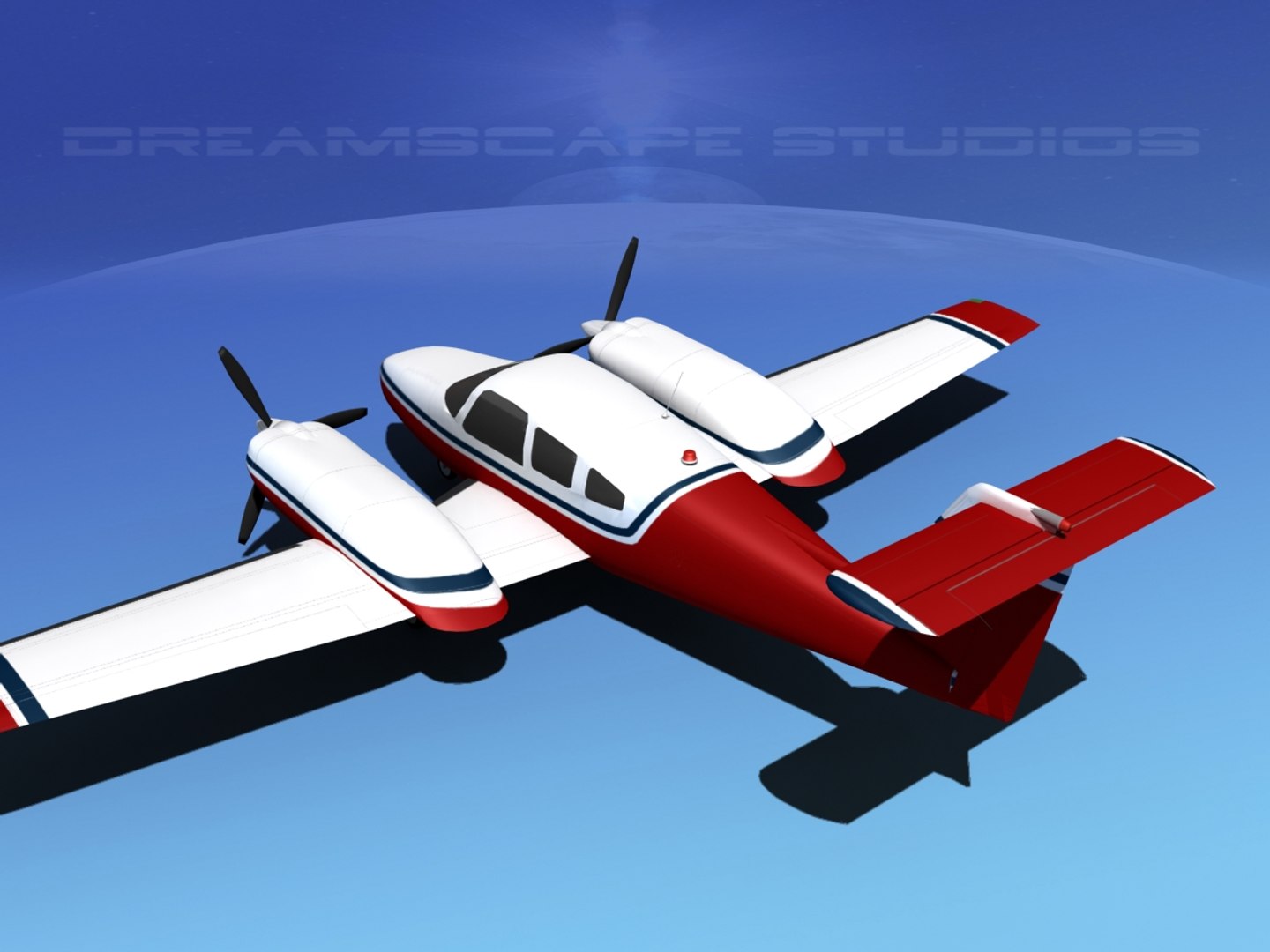 piper seminole pa-44-180t turbo 3d model