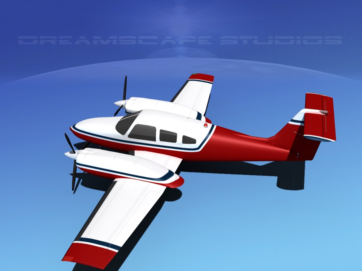 piper seminole pa-44-180t turbo 3d model