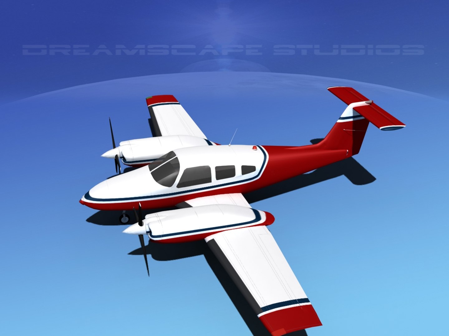 piper seminole pa-44-180t turbo 3d model
