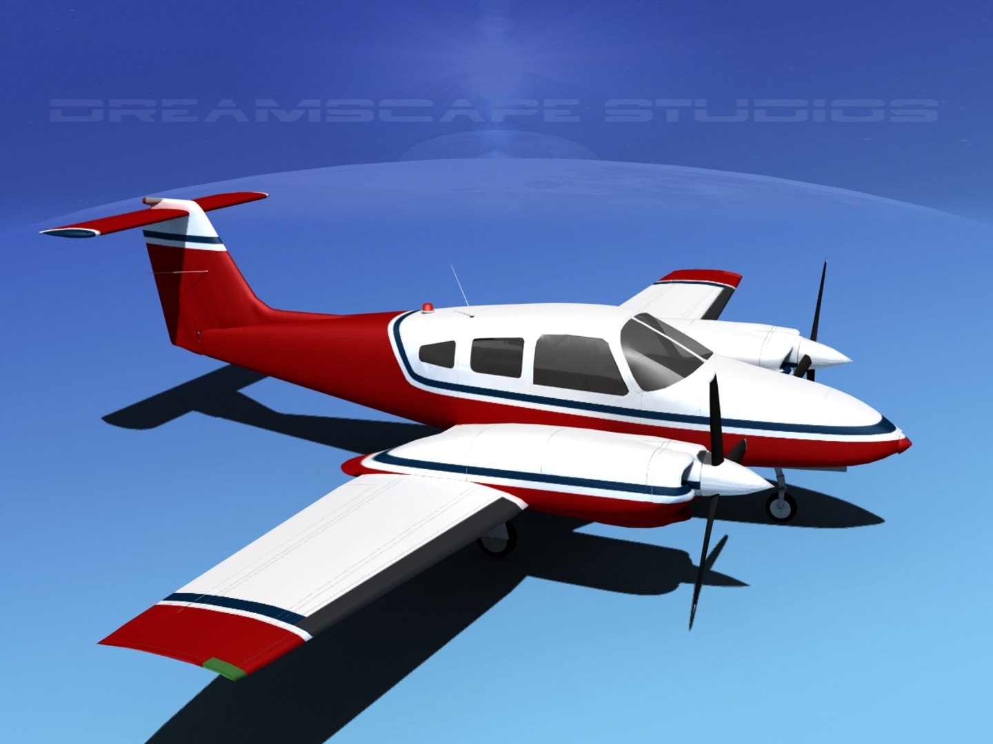 piper seminole pa-44-180t turbo 3d model