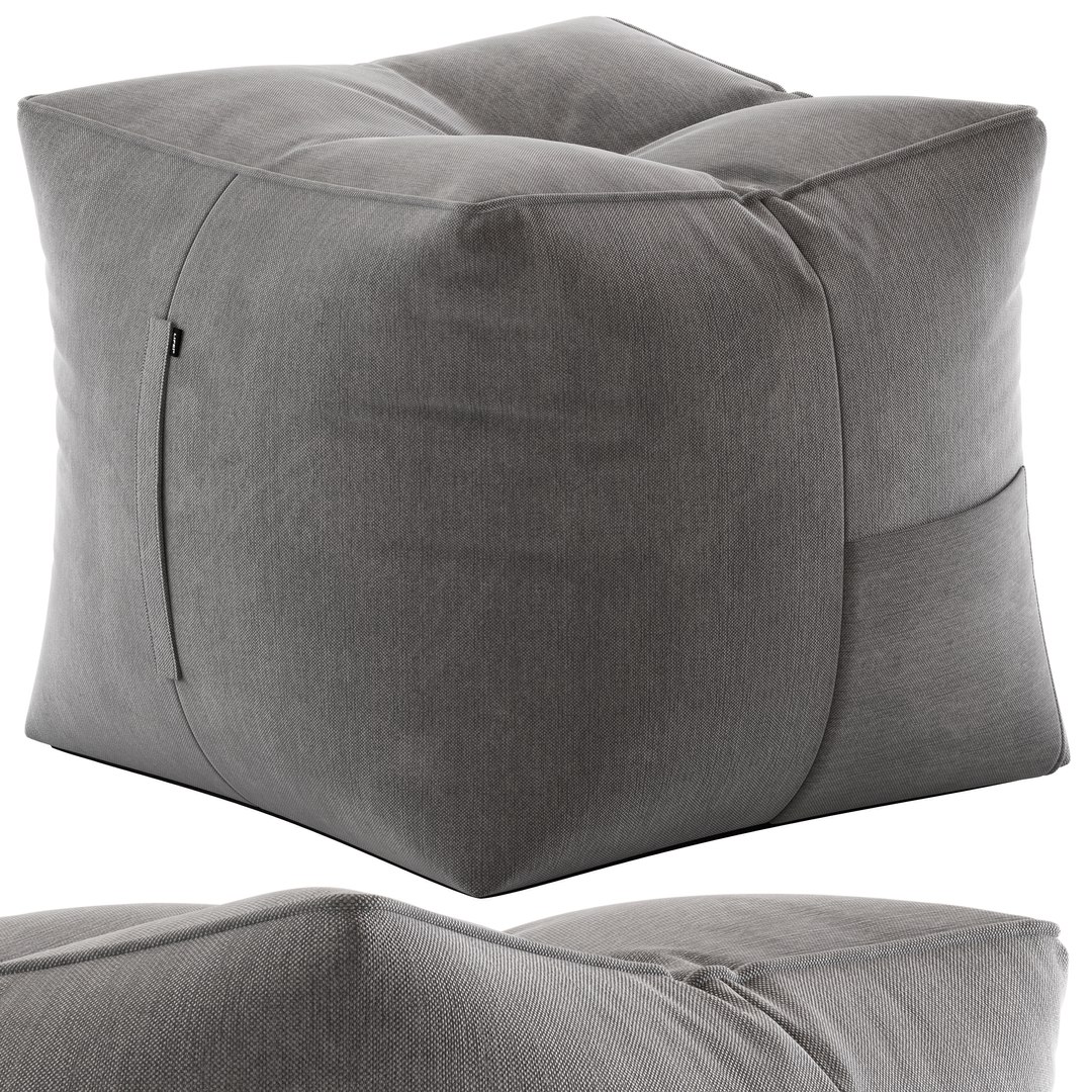 3D Model Temple And Webster LIFE Grey Bean Bag Pouffe - TurboSquid 2182884