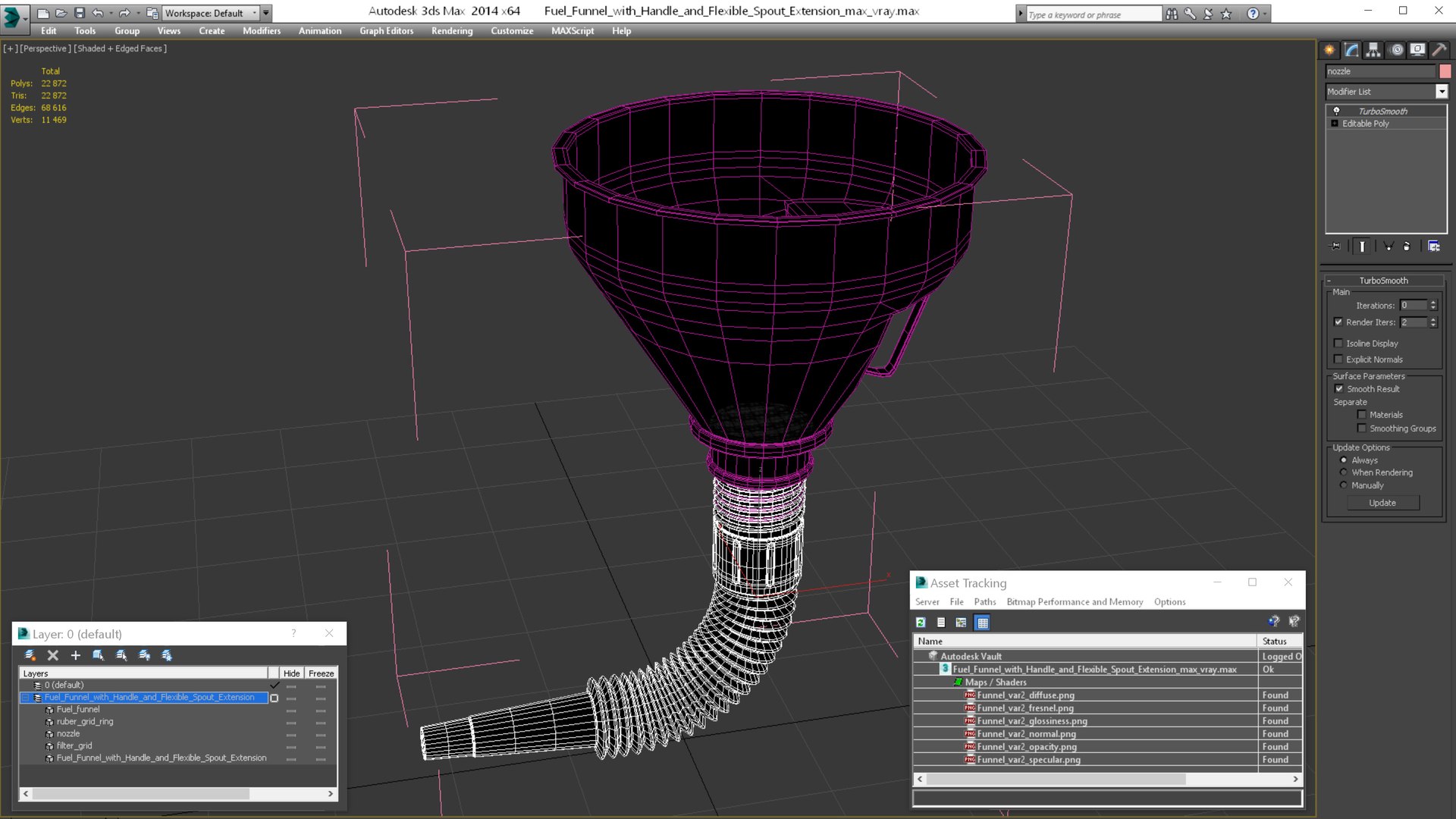 3D Fuel Funnel With Handle And Flexible Spout Extension - TurboSquid ...