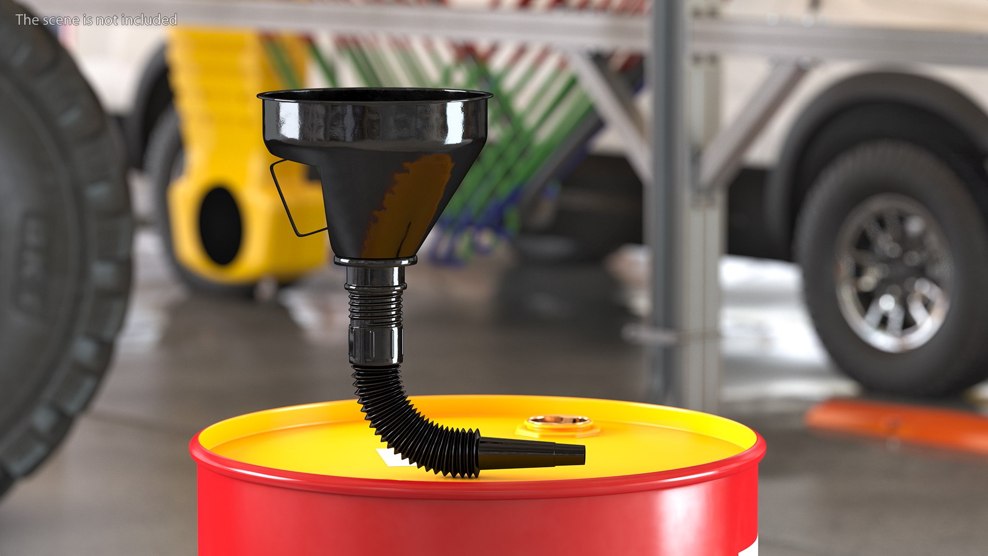 3D Fuel Funnel With Handle And Flexible Spout Extension - TurboSquid ...