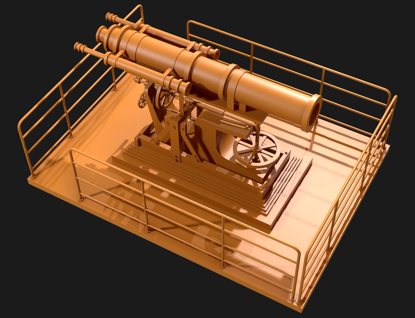 Artillery Cannon 1 3D Model - TurboSquid 2308215