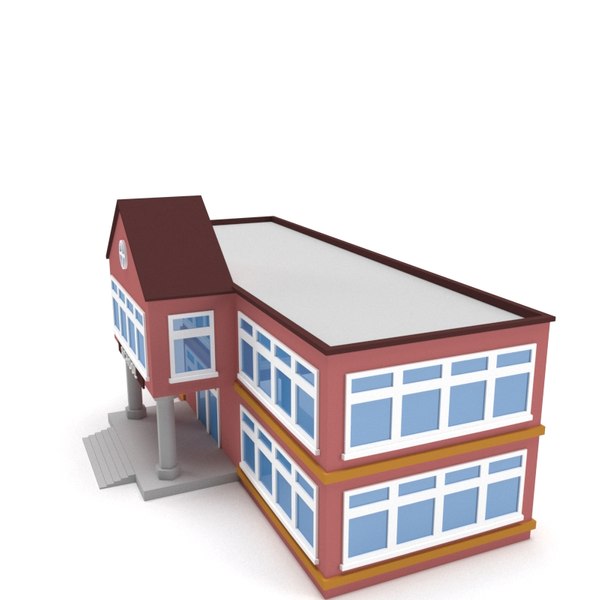 3D school building polys model - TurboSquid 1338287