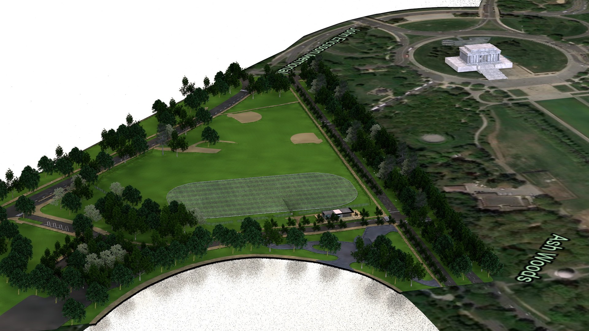 3D West Potomoc Park Model - TurboSquid 2106536