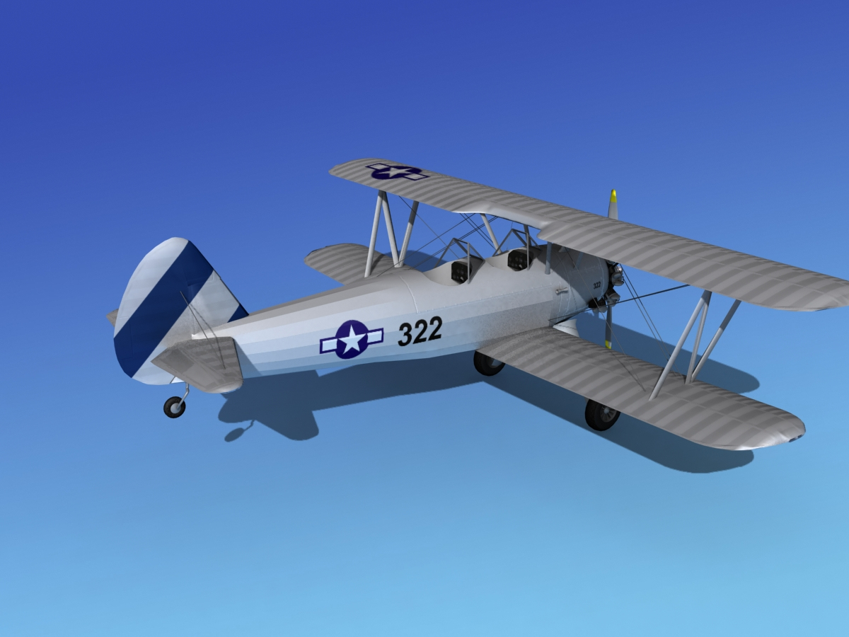 pt-17 stearman 3d max