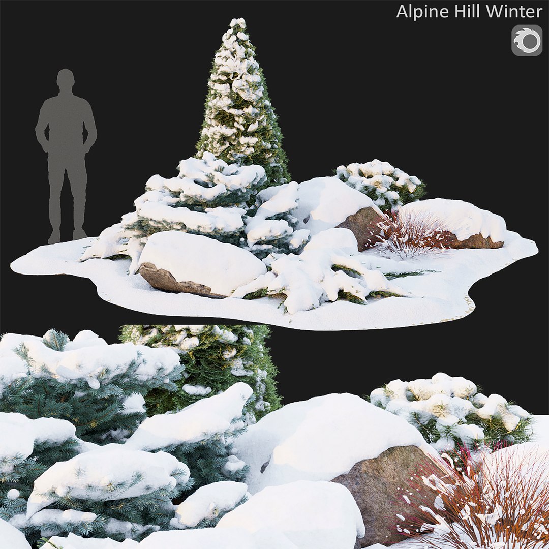 Alpine Hill 01 Winter 3D - TurboSquid 1826770