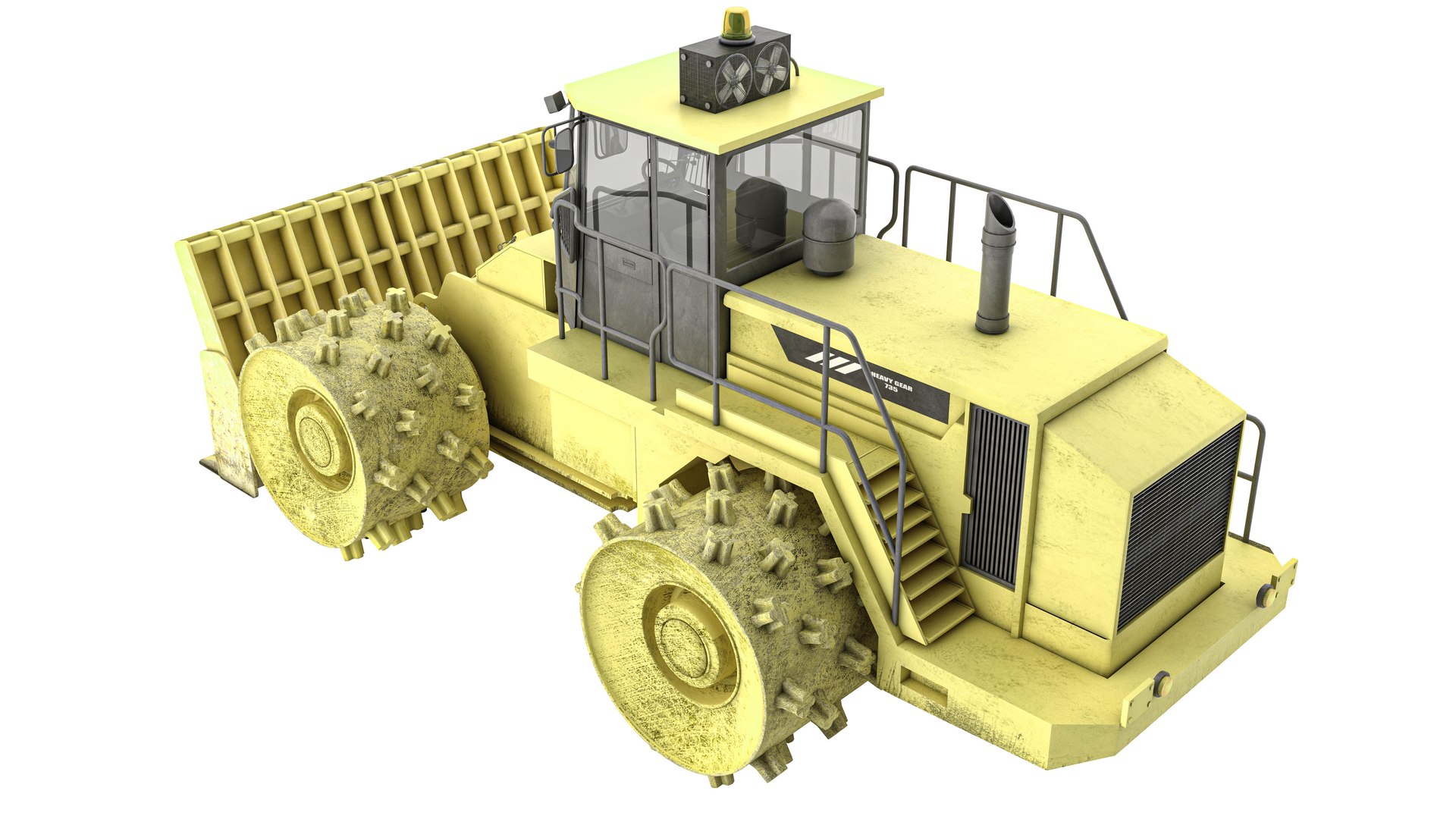 Landfill Wheeled Bulldozer Compactor Model - TurboSquid 2222037