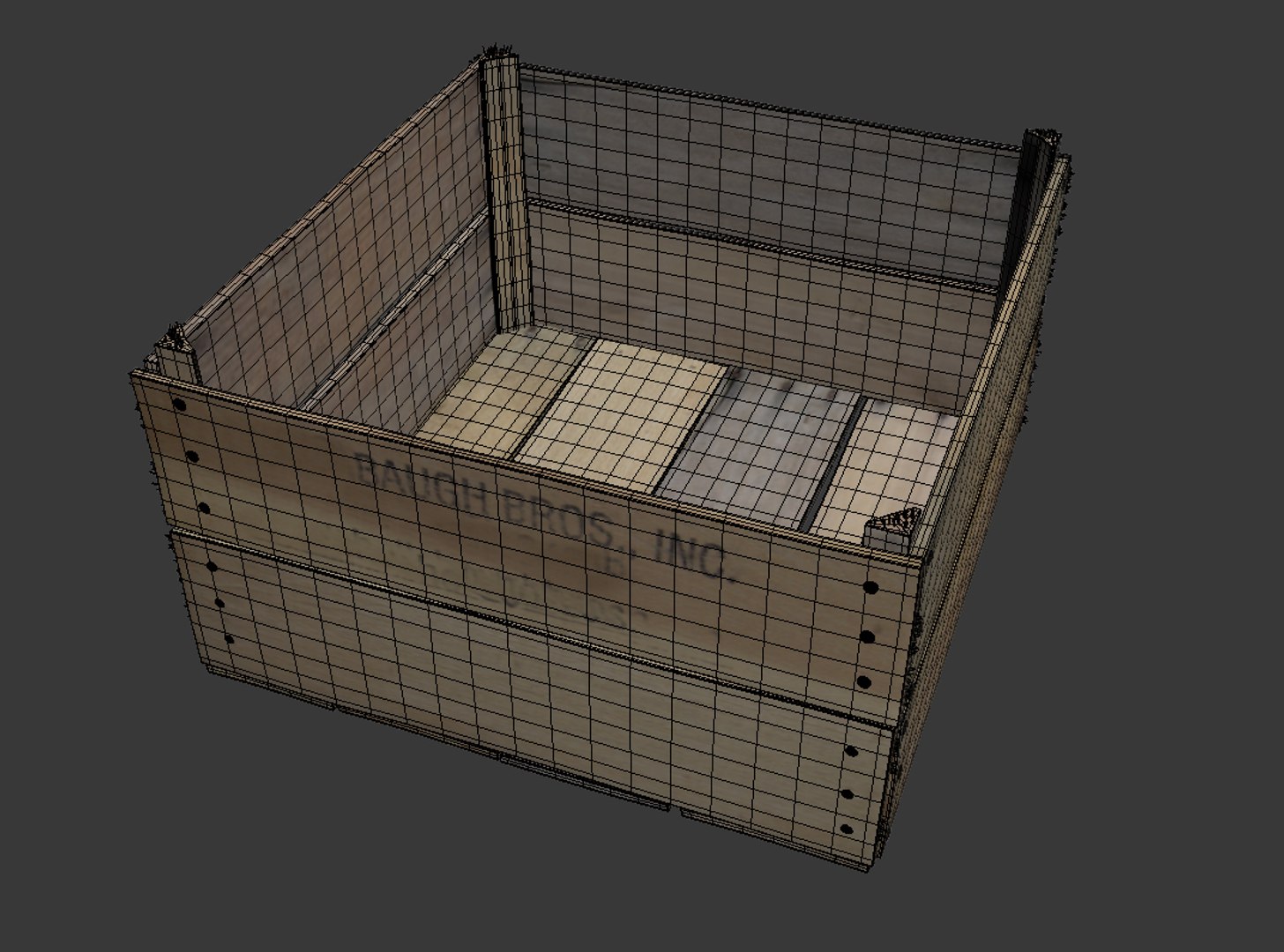 Realistic Wooden Crate 3d Max