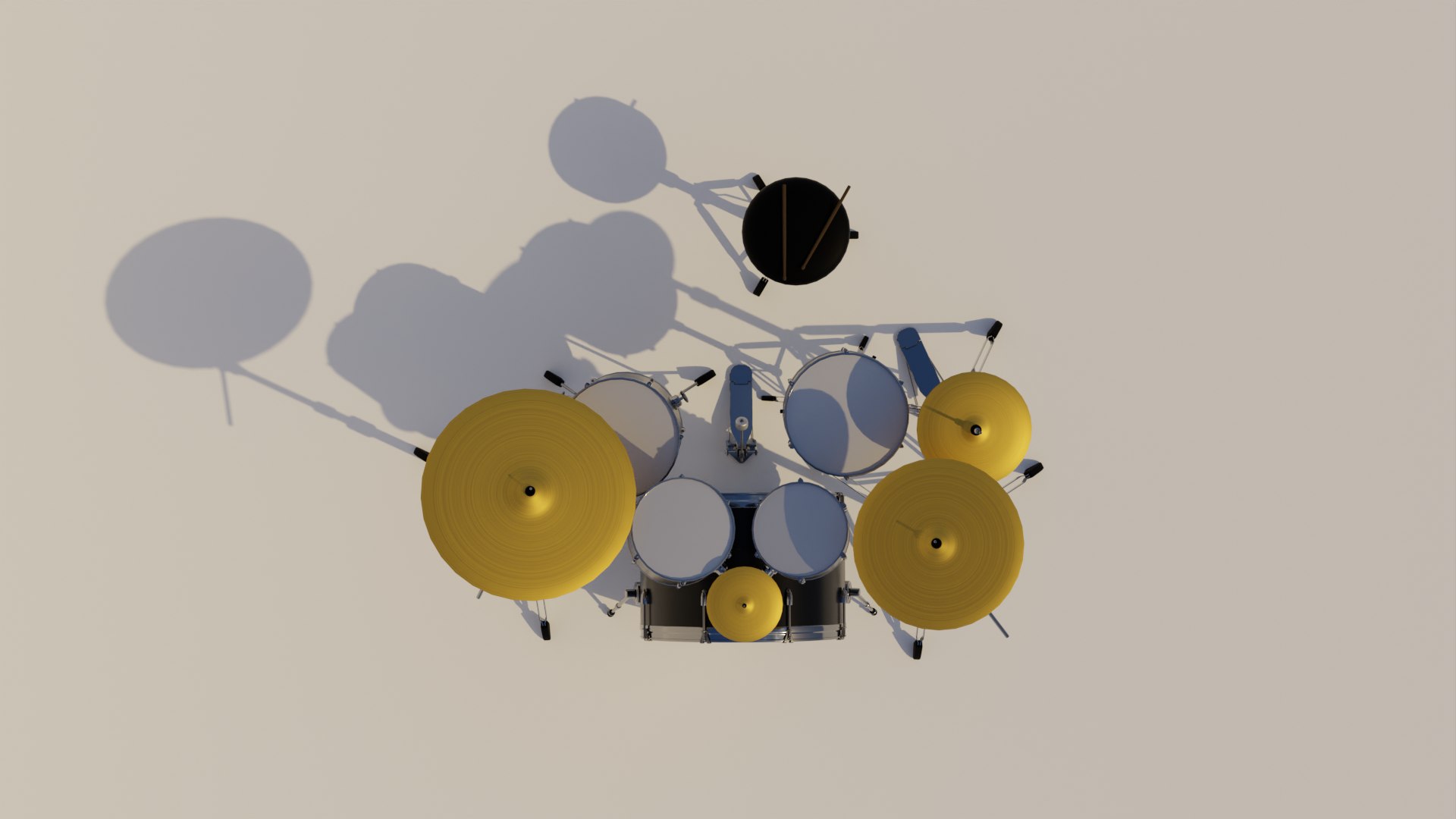 Drum Set 3D Model - TurboSquid 2039825